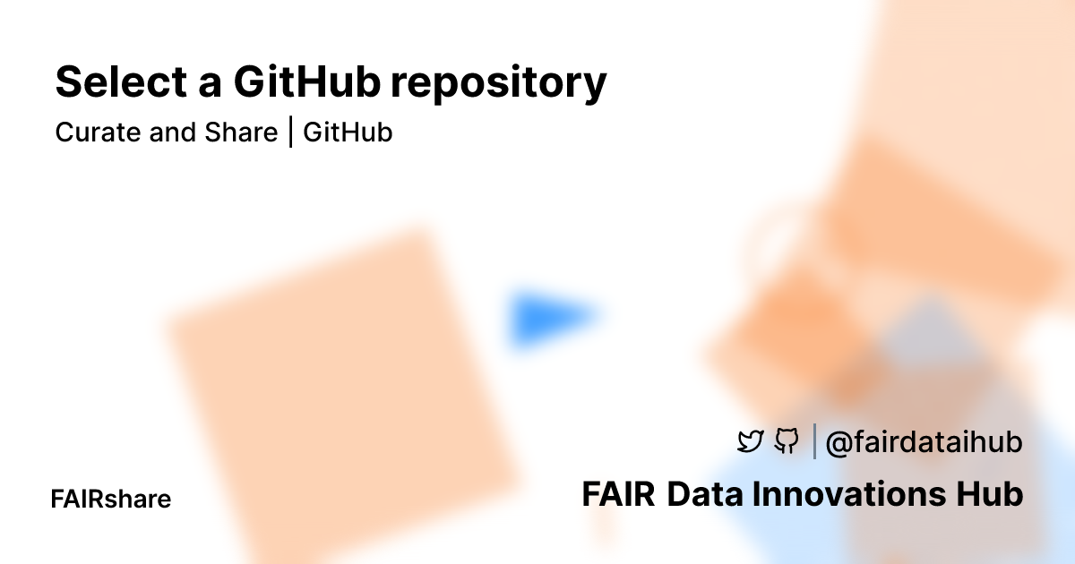 Select a GitHub repository | FAIRshare